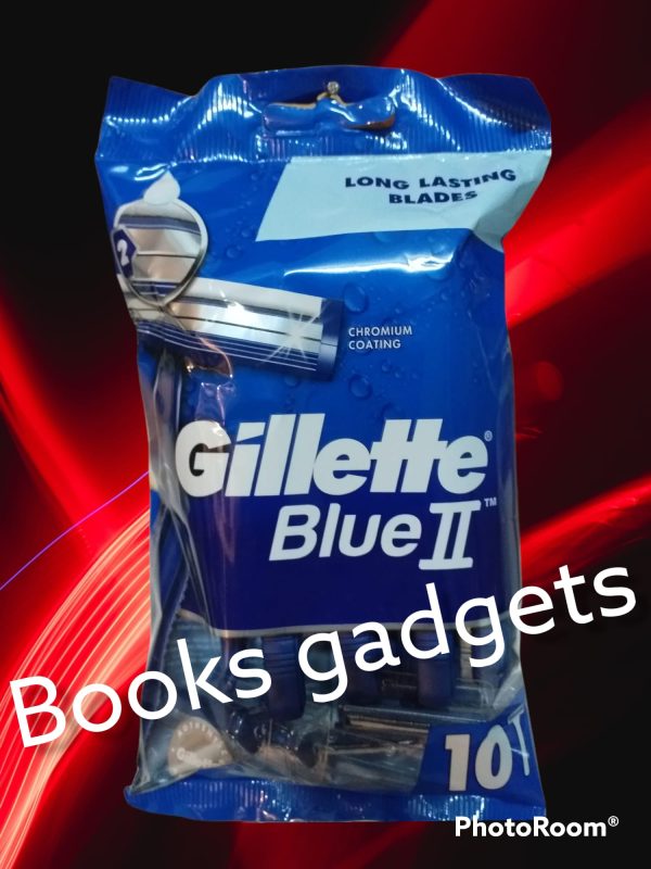 7 Confezioni (70 Lamette) Gillette Blue II Lametta Bilama Rasoio usa e ...